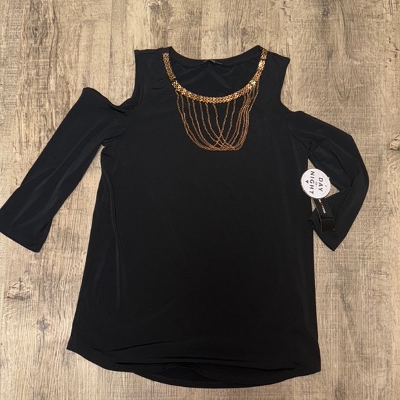 Moa Moa | Tops | Elegant Black Cold Shoulder Top | Poshmark